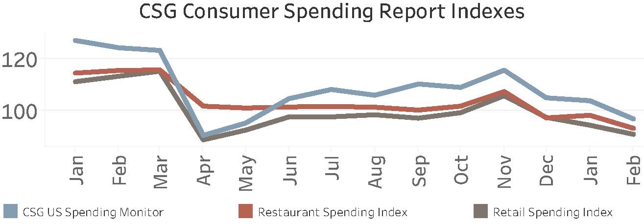 Chain Store Guide Consumer Spending Index And Forecast Declined In ...
